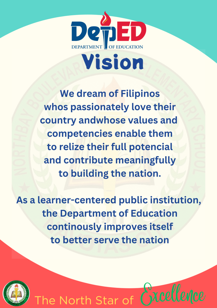 DepEd Mission, Vision and Core Values | North Bay Boulevard North ...